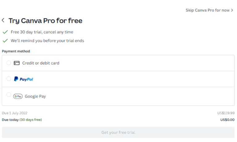Canva Free Trial (2025) — Access 30 Days of Pro